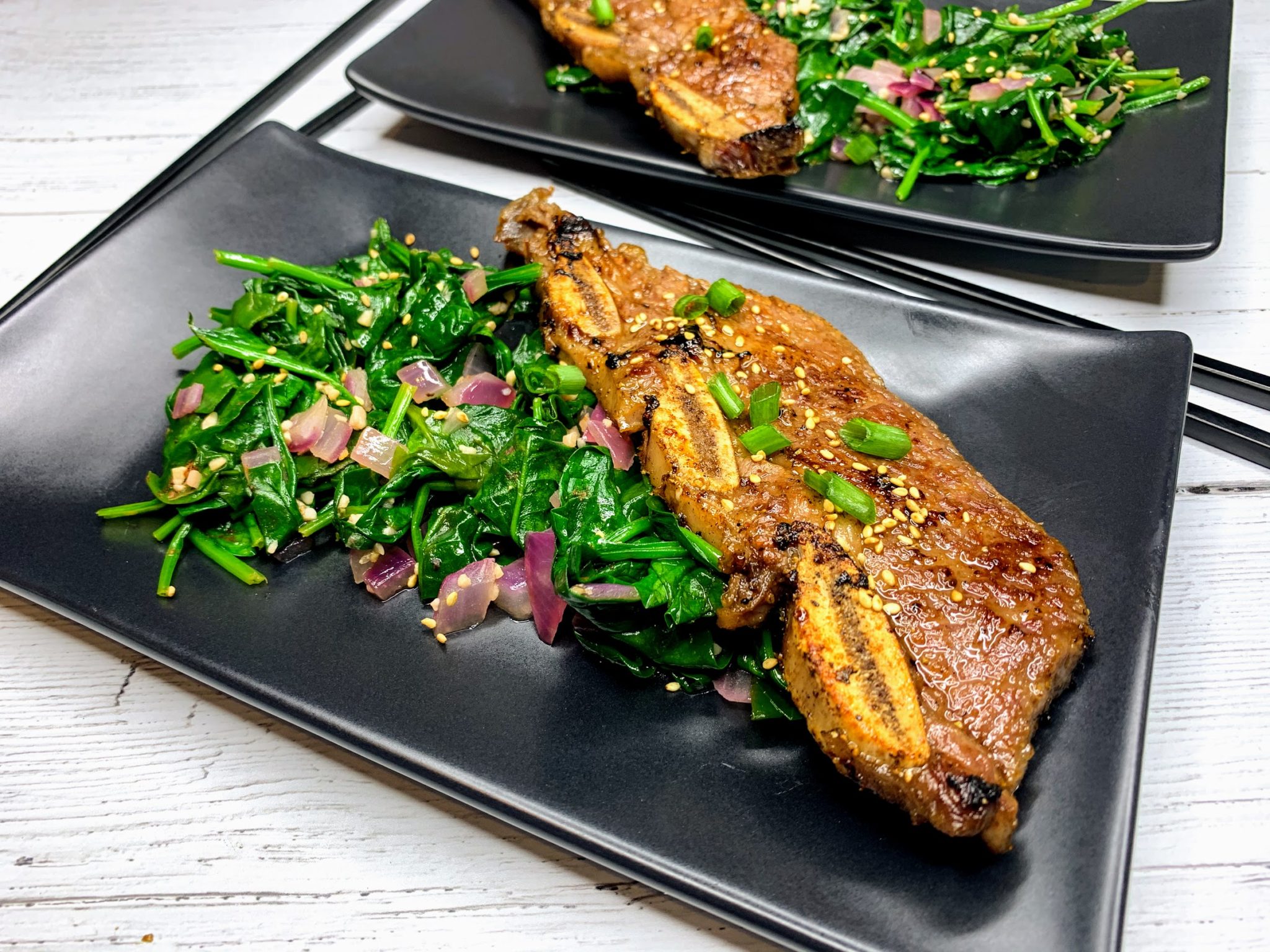 20 Minute Asian Short Ribs w/ Garlicky Spinach & Pineapple Rice – SOLTO